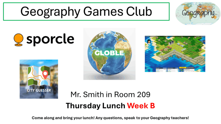 The rise of Geography Games club! - Wilsthorpe School